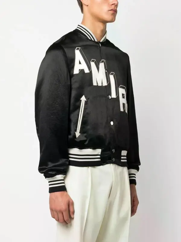 Amiri Logo-embroidered Varsity Jacket