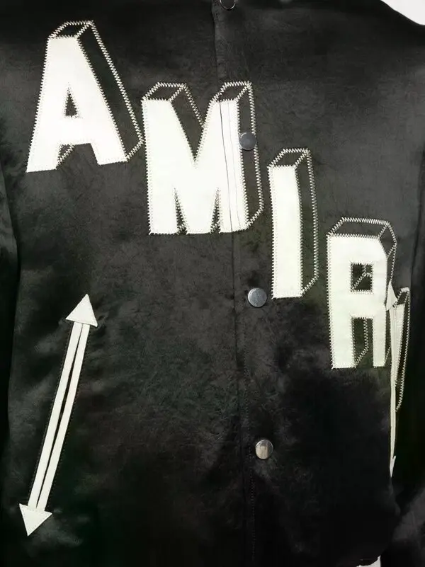Amiri Logo-embroidered Varsity Jacket