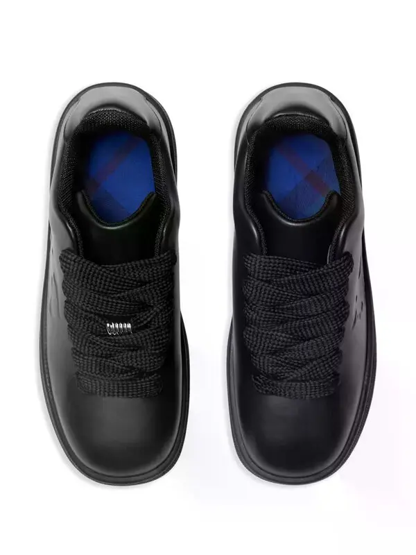 Burberry Leather Sneakers With Equestrian Knight Motif