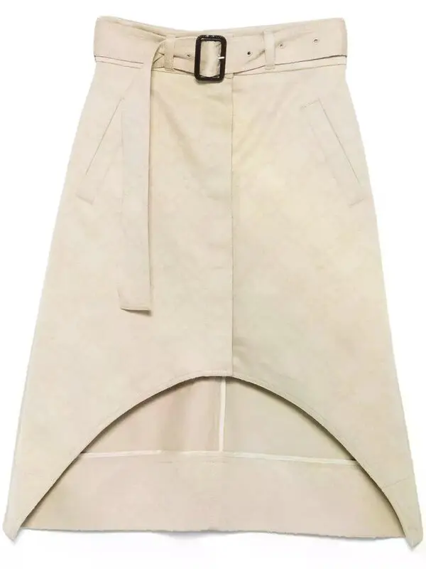 Givenchy Monogram 72 Asymmetric Midi Skirt - Neutrals