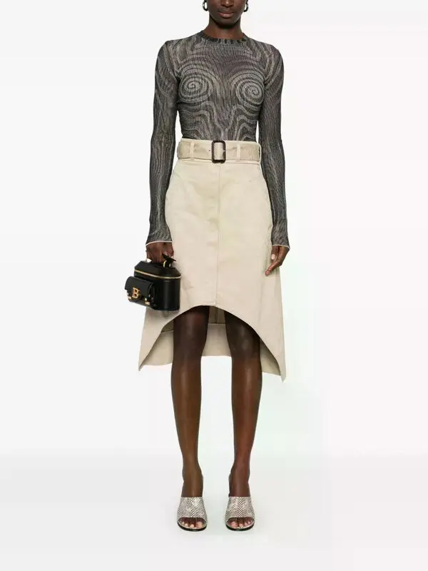 Givenchy Monogram 72 Asymmetric Midi Skirt