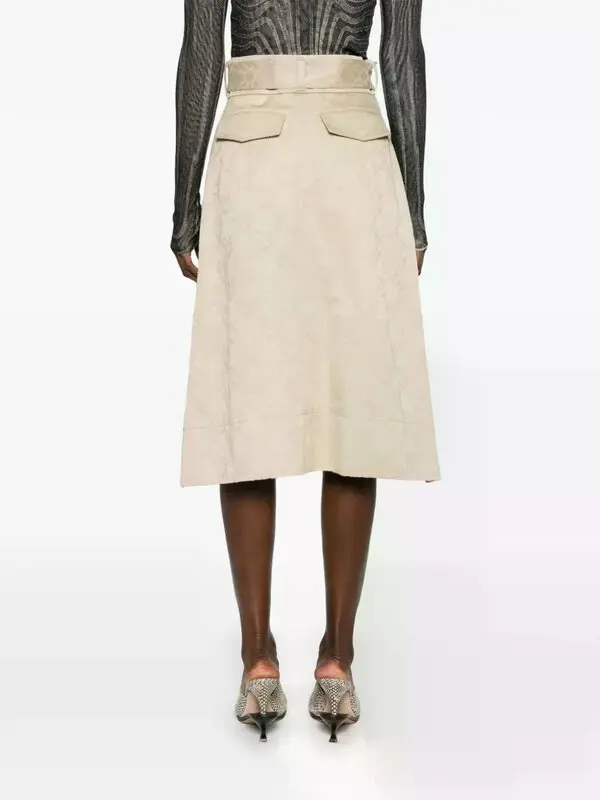 Givenchy Monogram 72 Asymmetric Midi Skirt