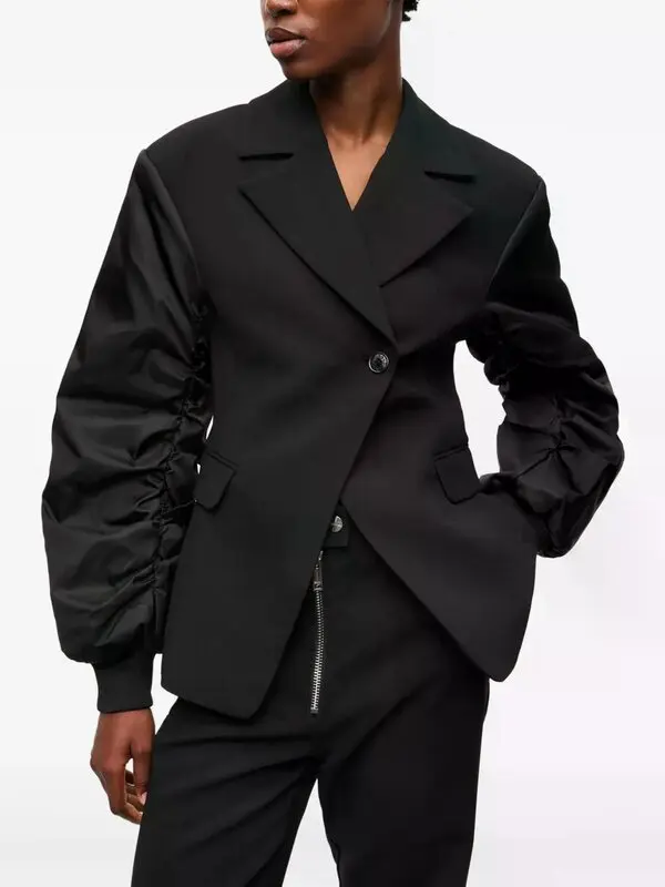 GANNI Contrast-sleeve Blazer