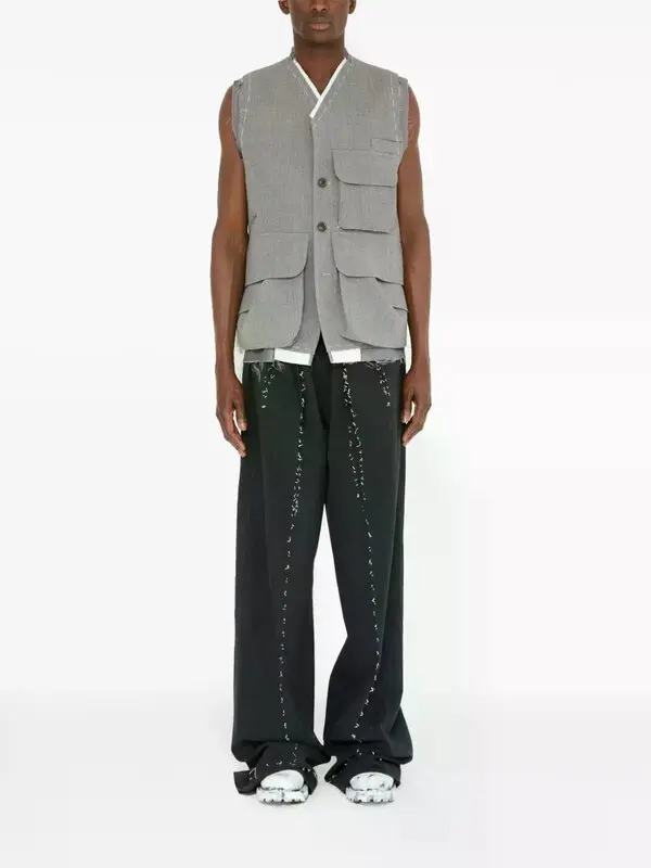 MAISON MARGIELA Wool Cargo Vest - Grey