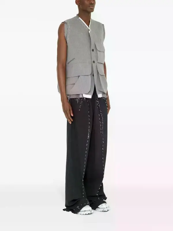 MAISON MARGIELA Wool Cargo Vest - Grey