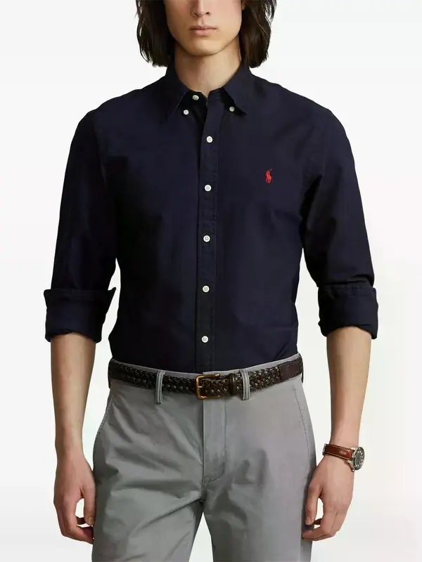 Polo Ralph Lauren Embroidered Logo Button-down Shirt - Blue