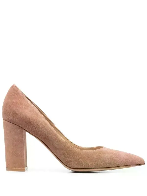 GIANVITO ROSSI Piper 85mm Pointed-toe Pumps - Neutrals