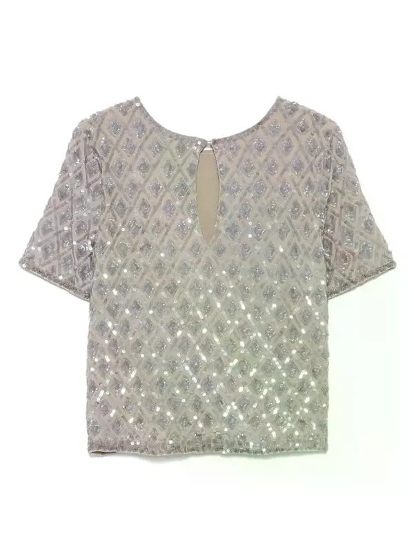 P.a.r.o.s.h Sequined T-shirt - Neutrals