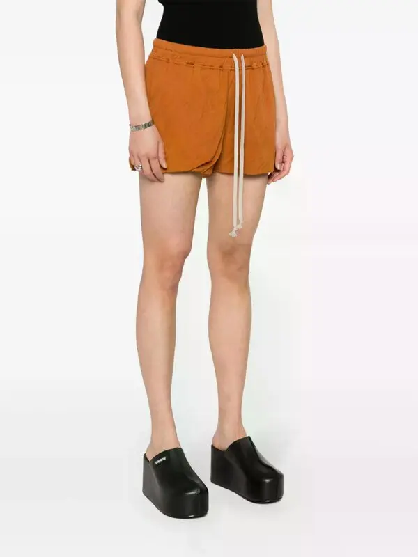 Rick Owens Side-slit Jersey Shorts - Orange