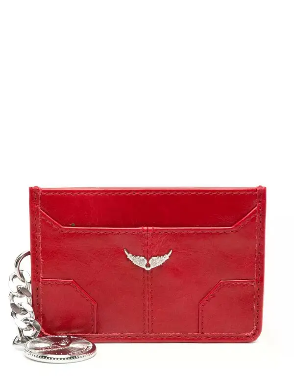 Zadig&Voltaire Sunny Pass Leather Card Holder - Red