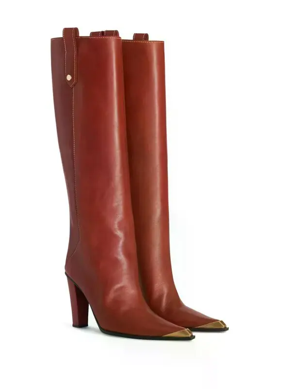 Etro Metallic Toe-cap Knee-high Boots
