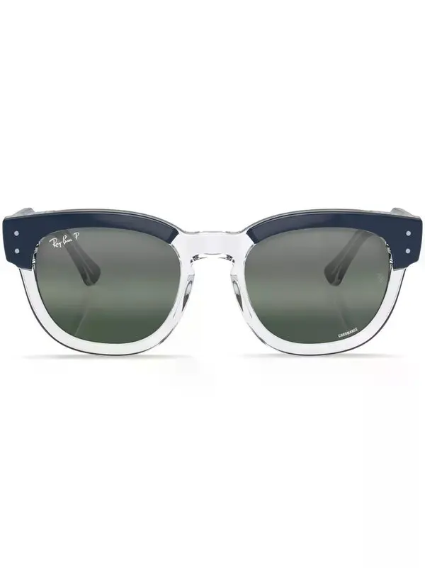 Ray-ban Mega Hawkeye Logo-lettering Sunglasses - Blue