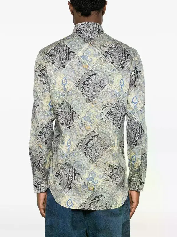 Etro Paisley-print Cotton Shirt - Blue