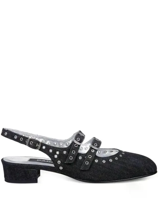 CAREL Slingback Pumps With Buckle Fastening - Black
