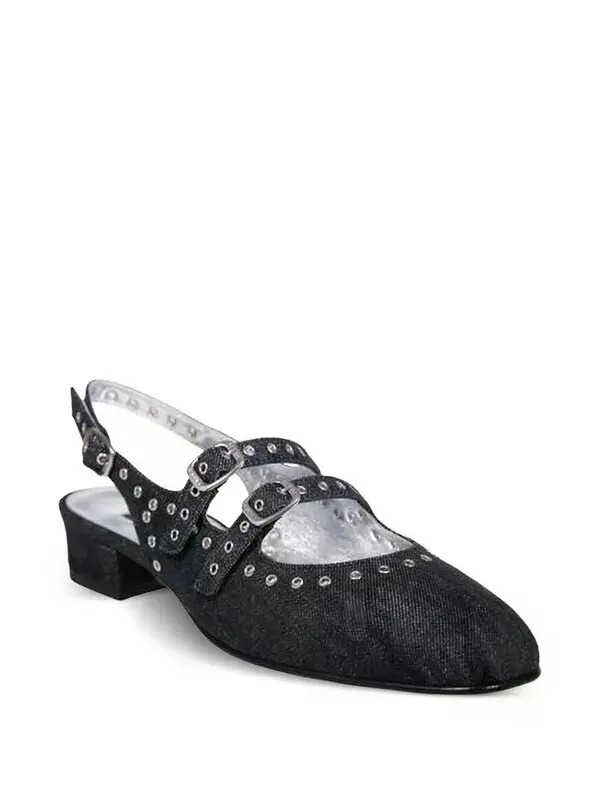 CAREL Slingback Pumps With Buckle Fastening - Black