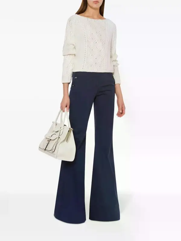 Alberta Ferretti 3d-knit Cotton-cashmere Sweater