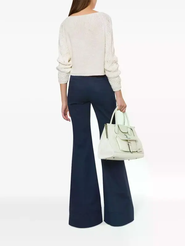 Alberta Ferretti 3d-knit Cotton-cashmere Sweater
