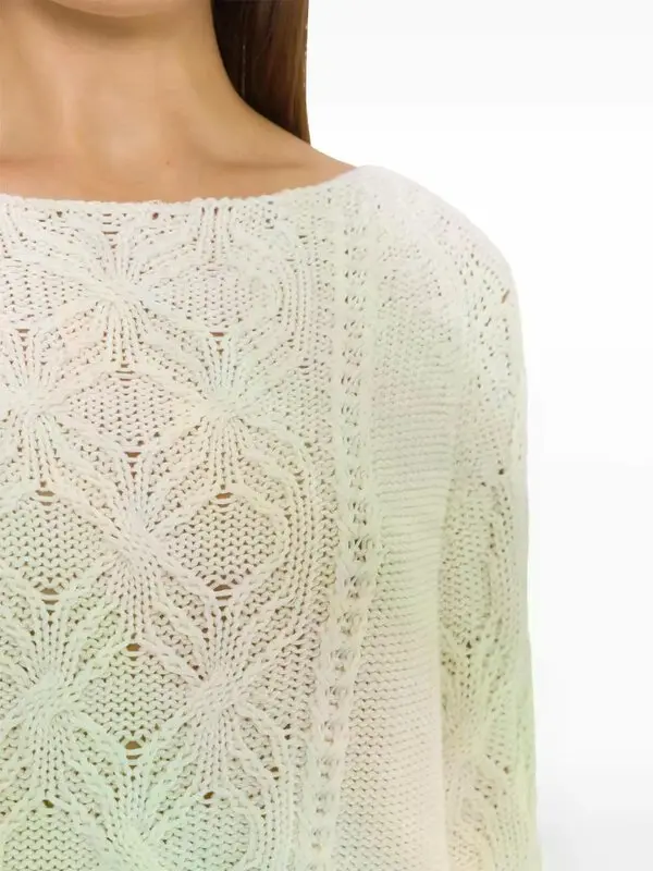 Alberta Ferretti 3d-knit Cotton-cashmere Sweater