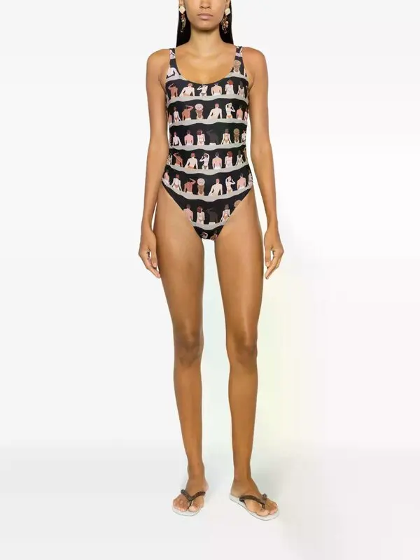 AMIR SLAMA Graphic-print One-piece Swimsuit