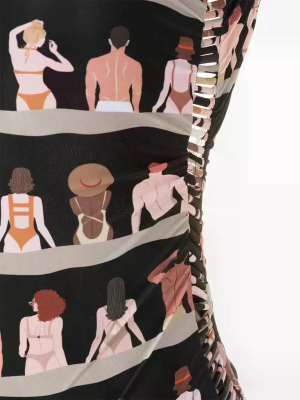AMIR SLAMA Graphic-print One-piece Swimsuit