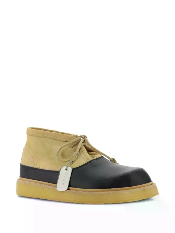 Marni Logo-tag Leather Ankle Boots