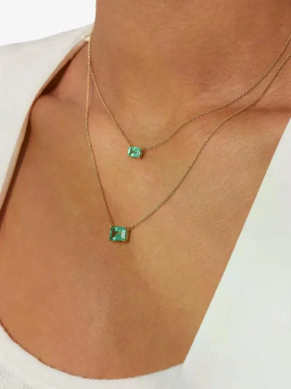 VEYNOU 14kt Recycled Yellow Emerald Necklace