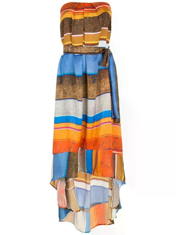 AMIR SLAMA Silk Long Dress - Multicolour