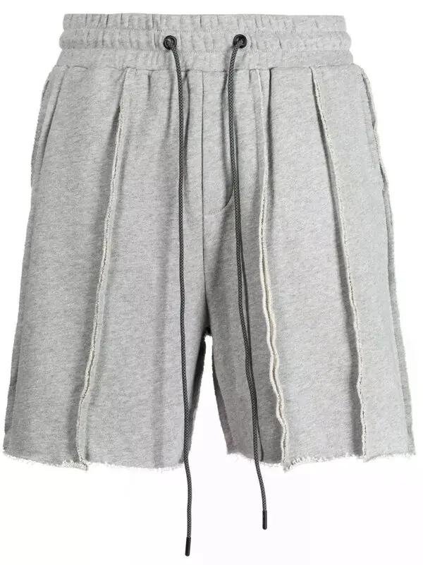 MOSTLY HEARD RARELY SEEN Exposed-seam Cotton Track Shorts - Grey