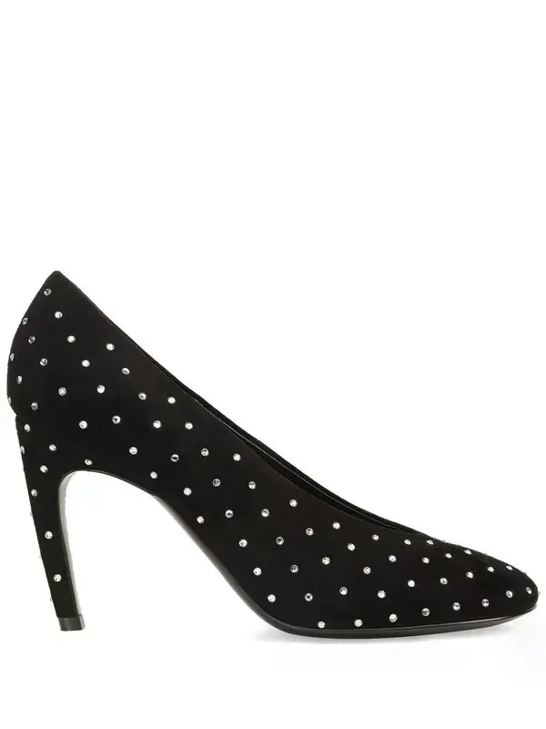 SERGIO ROSSI Embellished Sculpted Heel Pumps