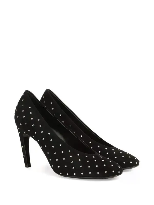 SERGIO ROSSI Embellished Sculpted Heel Pumps