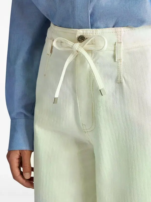 Etro Belted High-rise Wide-leg Jeans