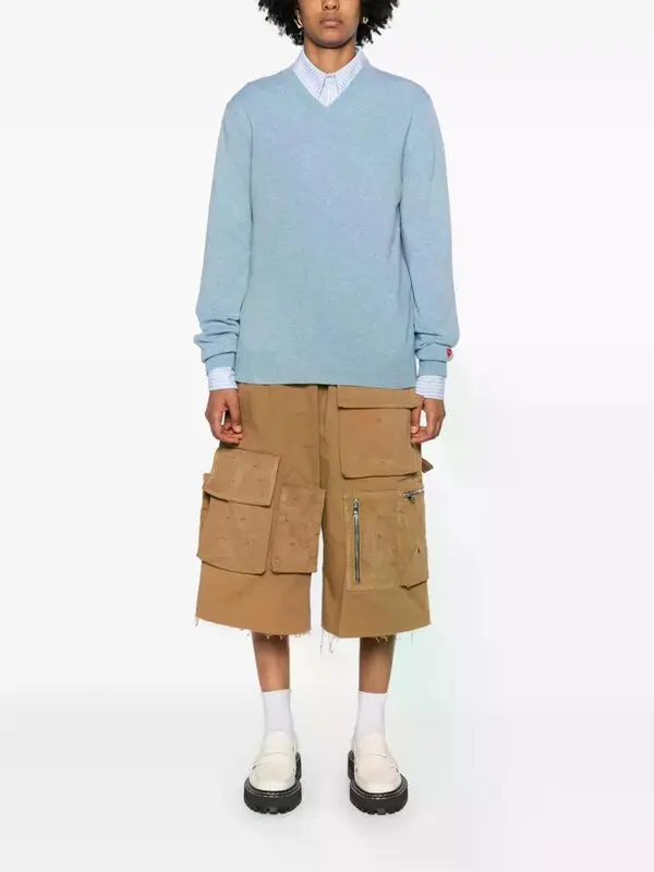 Play Comme Des Garcon Logo-appliqué Wool Jumper