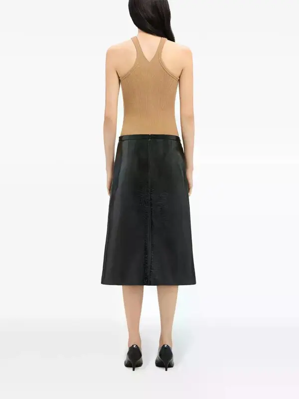 COURREGES Logo-embroidered Ribbed Tank Top