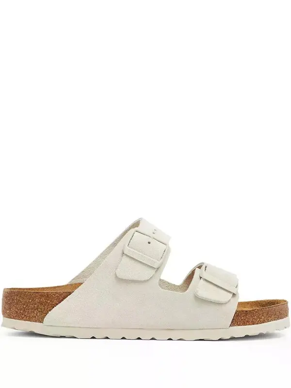 BIRKENSTOCK Arizona Suede Sandals - White
