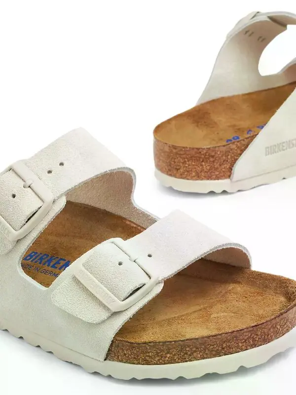 BIRKENSTOCK Arizona Suede Sandals - White