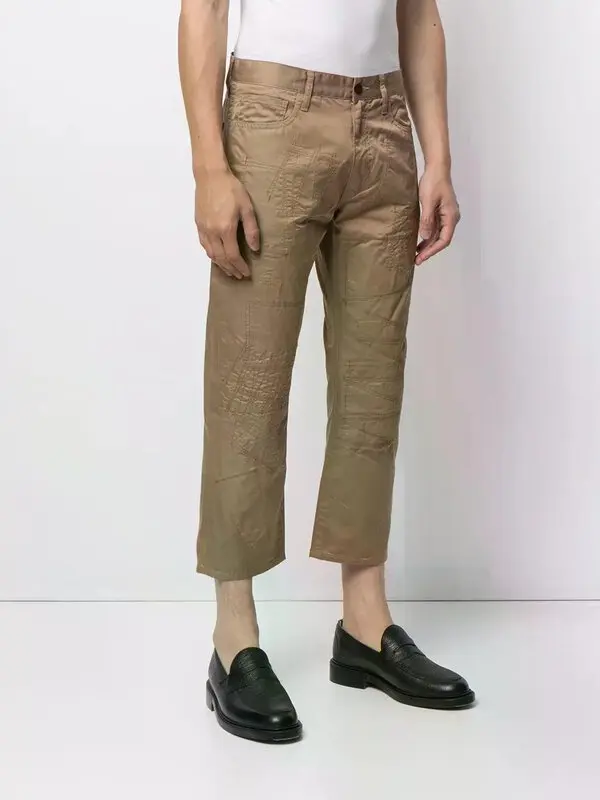 Junya Watanabe Embroidered Cropped Chinos