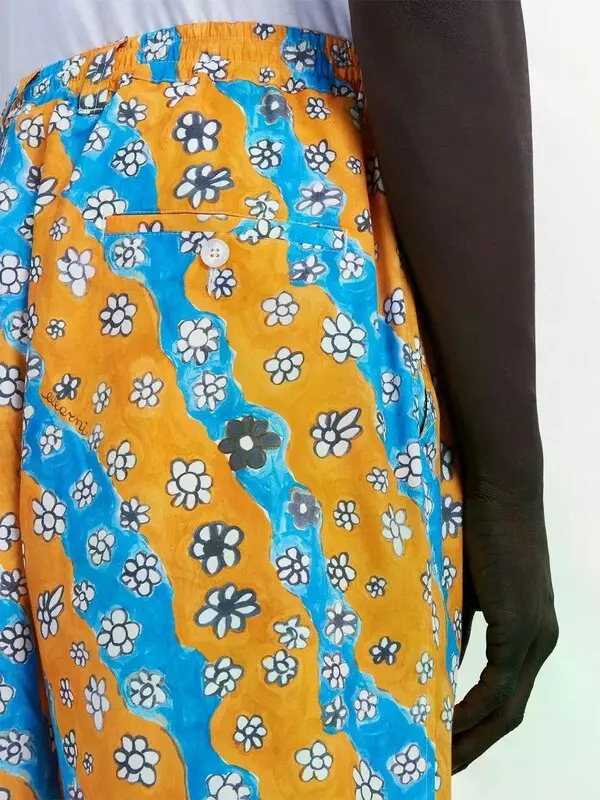 Marni Wave Daisy-print Shorts