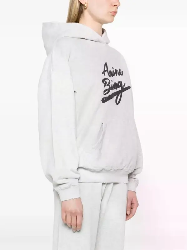 ANINE BING Harvey Logo Print Hoodie