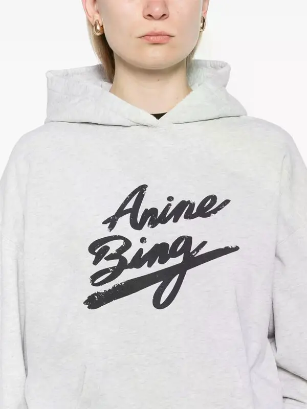 ANINE BING Harvey Logo Print Hoodie