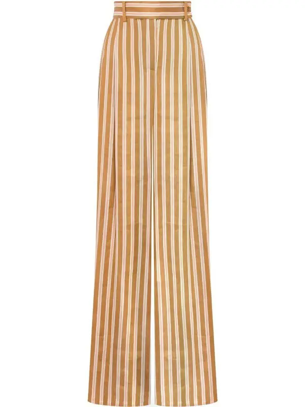 Alberta Ferretti Striped Wide-leg Trousers