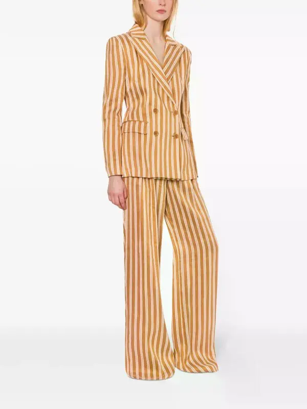 Alberta Ferretti Striped Wide-leg Trousers