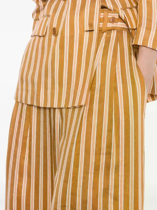 Alberta Ferretti Striped Wide-leg Trousers