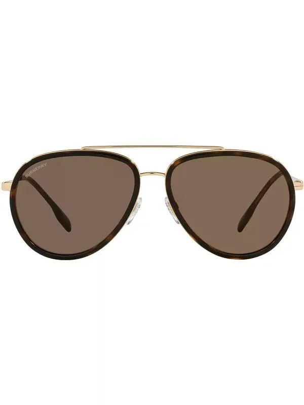 Burberry Oliver Pilot Sunglasses - Gold