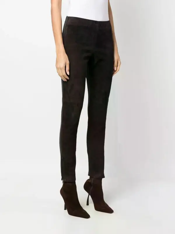 P.a.r.o.s.h Slim-fit Suede Trousers