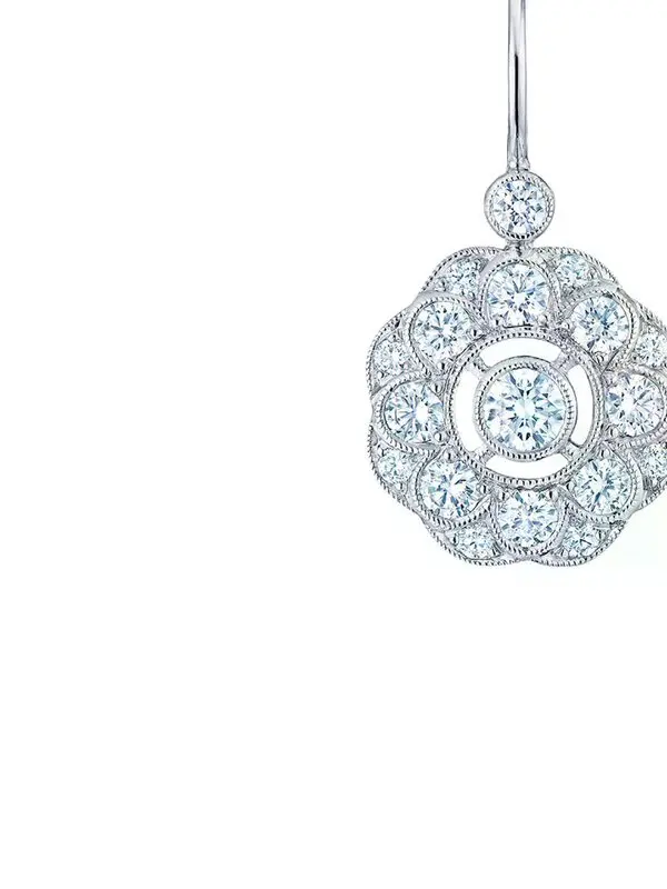 Kwiat 18kt White Gold Diamond Splendor Layered Cluster Drop Earrings