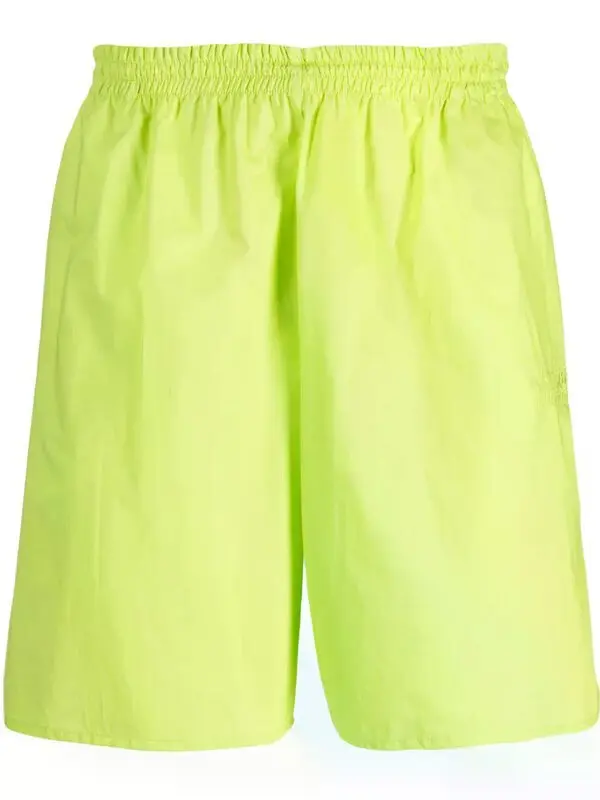 MAISON MARGIELA Numbers-embroidered Elasticated-waist Shorts - Green