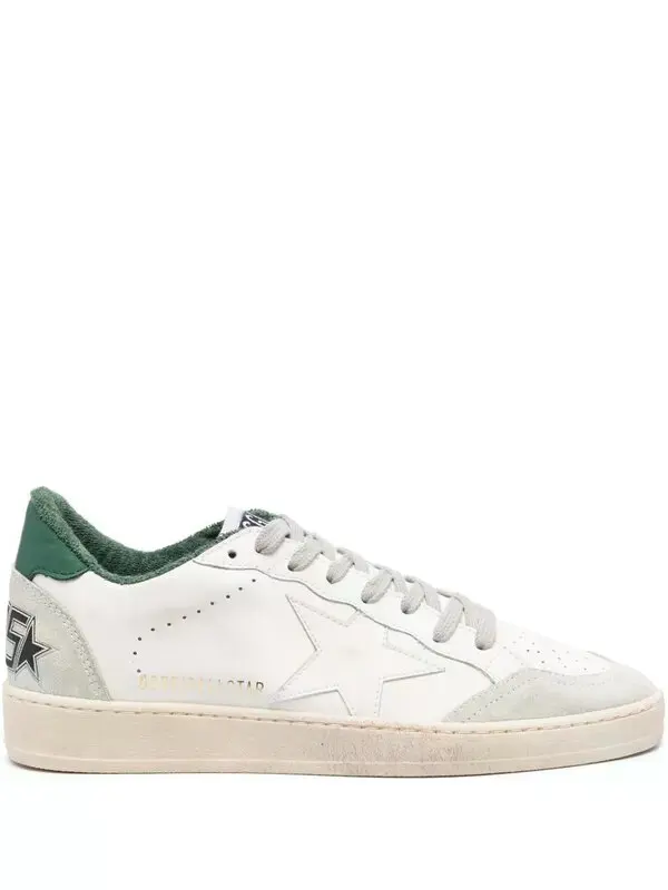 GOLDEN GOOSE Ball Star Leather Sneakers - Green
