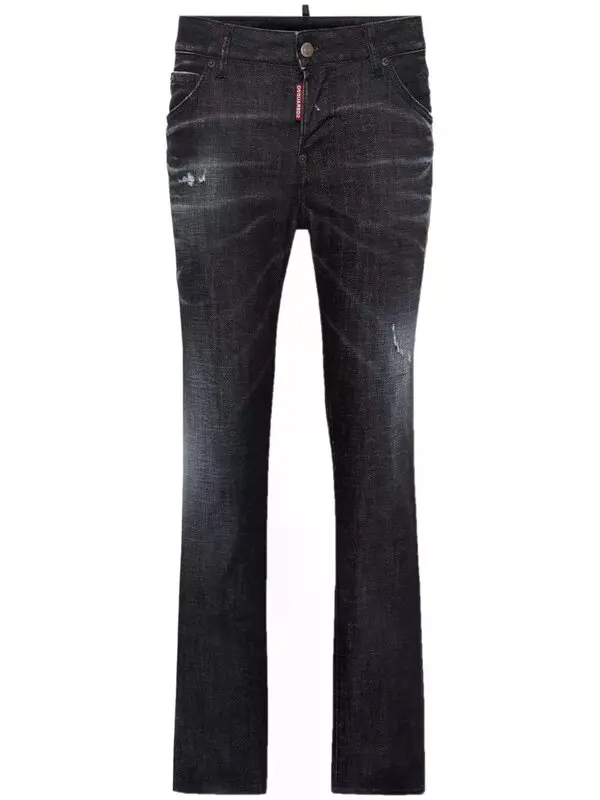 Dsquared2 Washed Denim Jeans - Black