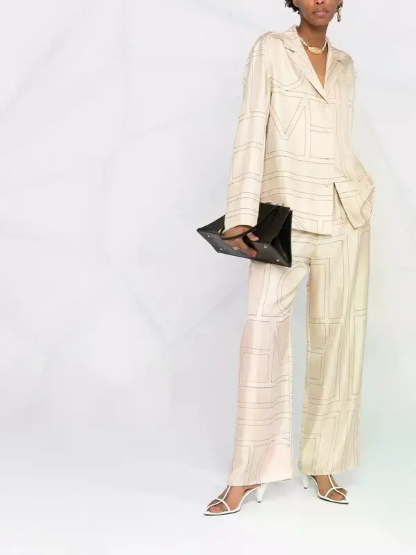 TOTEME Monogram Silk Pyjama Trousers