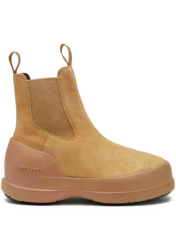Moon Boot Luna Logo-embossed Chelsea Boots - Neutrals